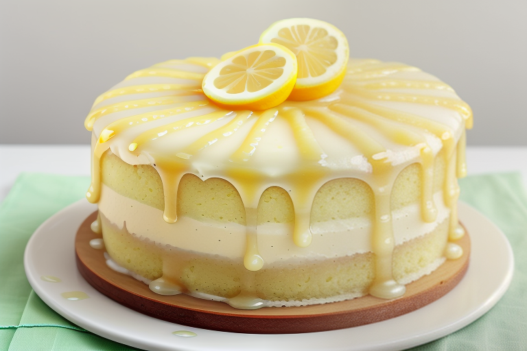 Deliciously Zesty Lemon Drip Cake with Creamy Frosting and Citrus Toppings