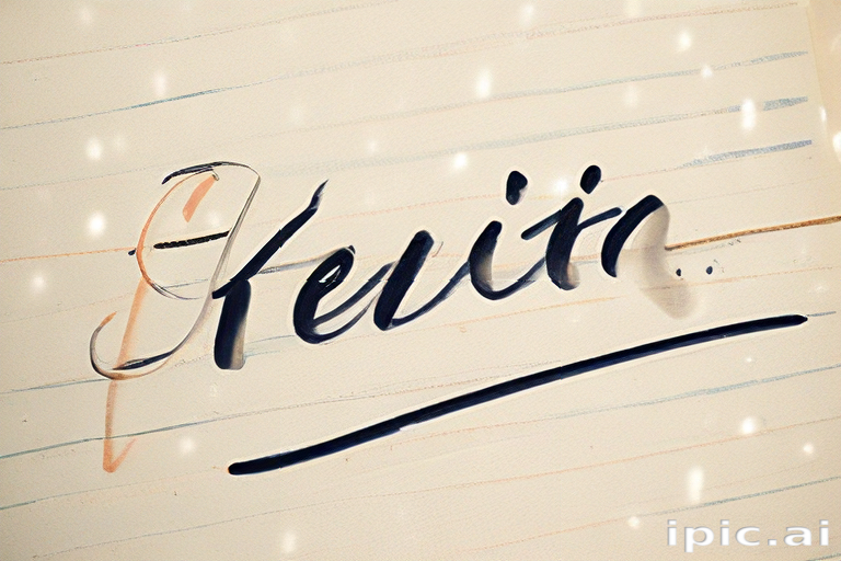 Elegant Calligraphy of the Name Kevin on a Textured Background