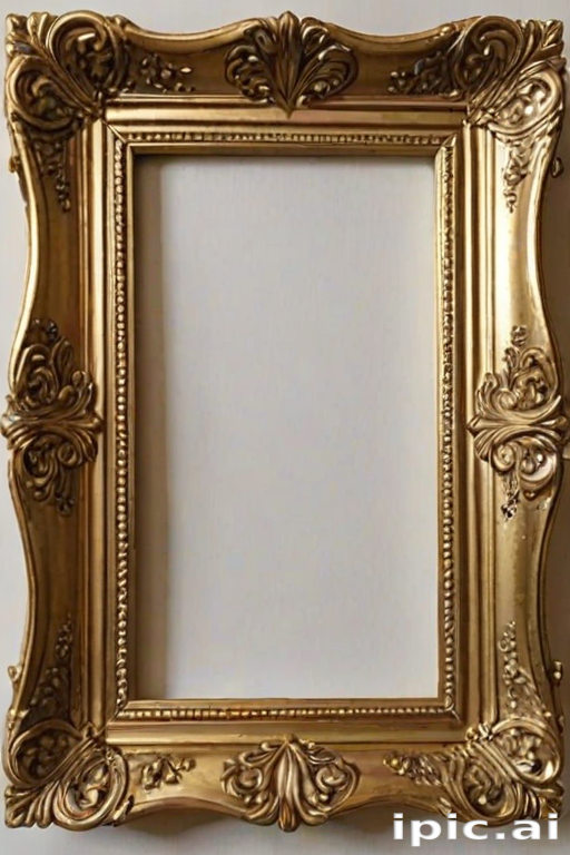 Elegant Vintage Gold Frame Ready for Your Favorite Artwork Display