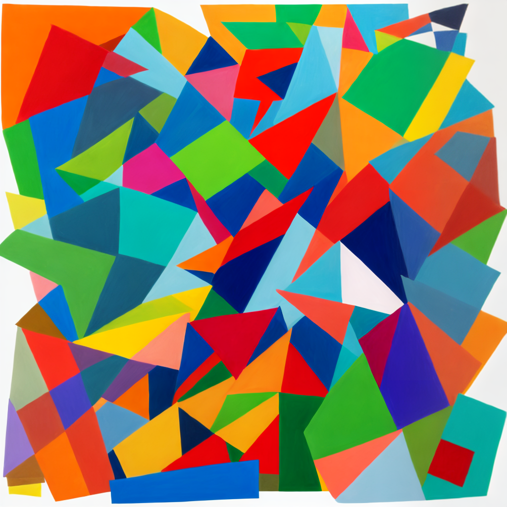 trump. cubist style., colorful, geometric. professional artist. digital ...