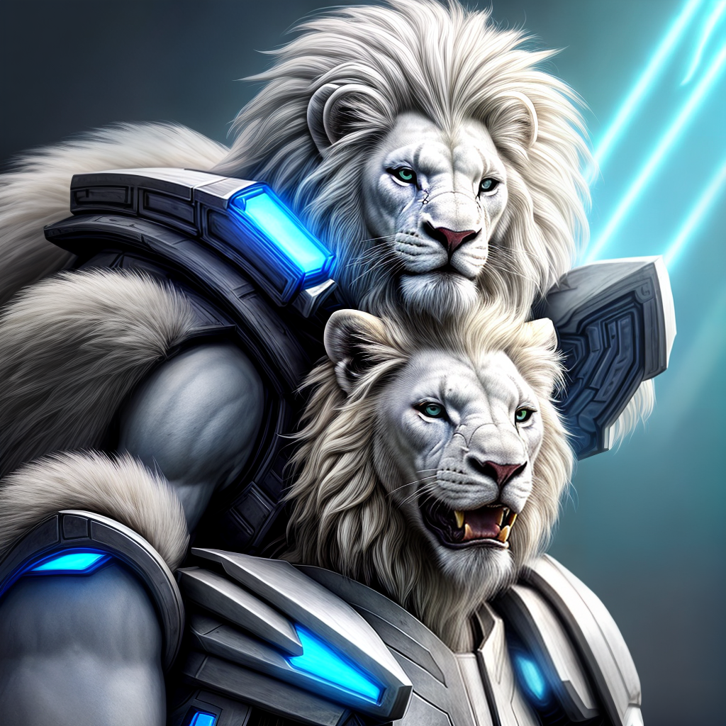 4k-a-close-up-of-a-male white-lion--trending-in-art-station--video-game ...