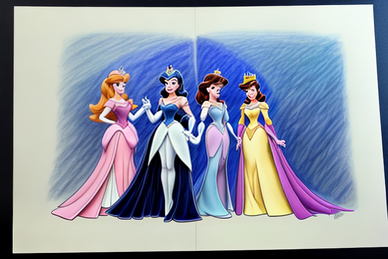dinsey princesses drawing