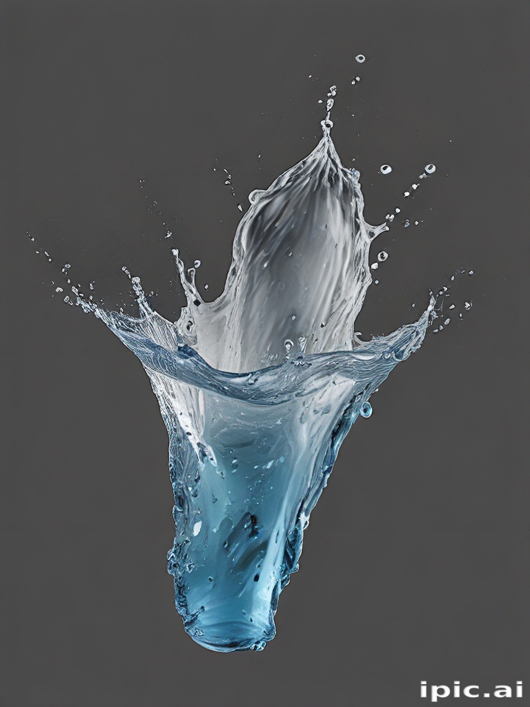 Dynamic Water Splash Captured in Mid-Air with Stunning Clarity and Detail