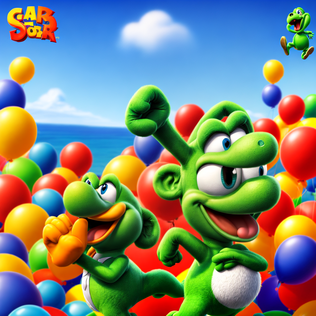 gangster yoshi, disney pixar movie poster