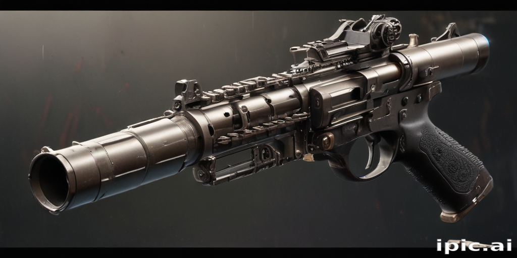 A Detailed View of a Modern Tactical Firearm with Accessories Attached