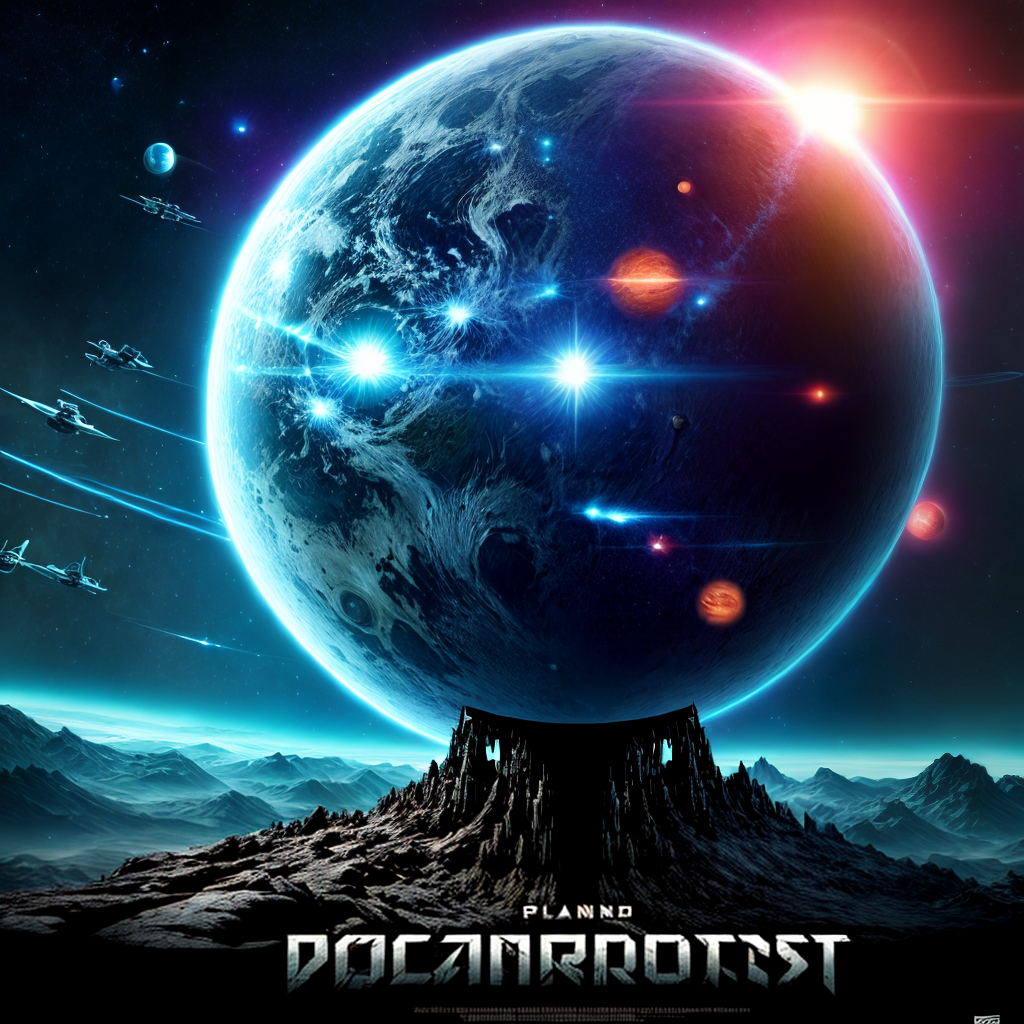 planet destroyed sci fi movie poster art
