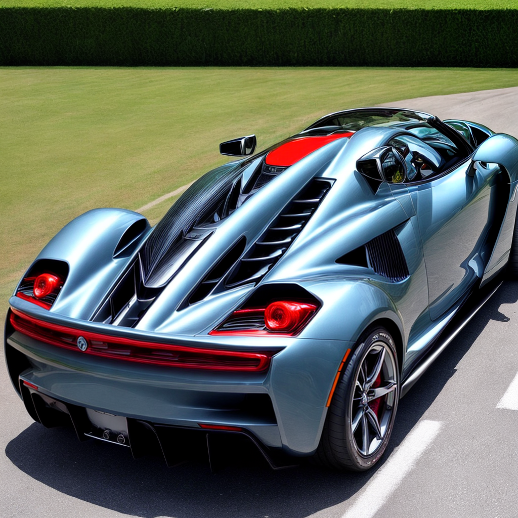 Single wheel in the rear hyper car