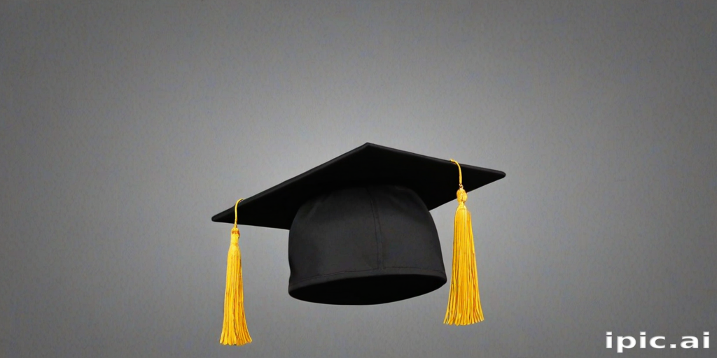 Celebrating Academic Achievement with a Classic Black Graduation Cap Design