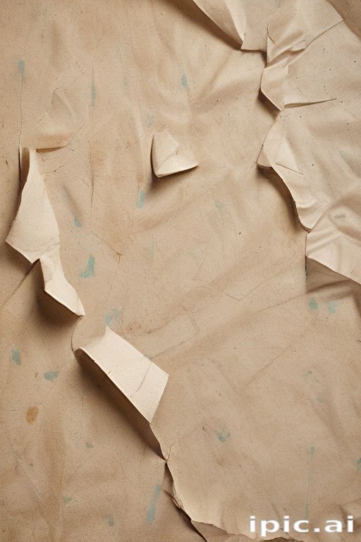 Abstract Texture of Crumpled Paper with Subtle Color Variations and Depth