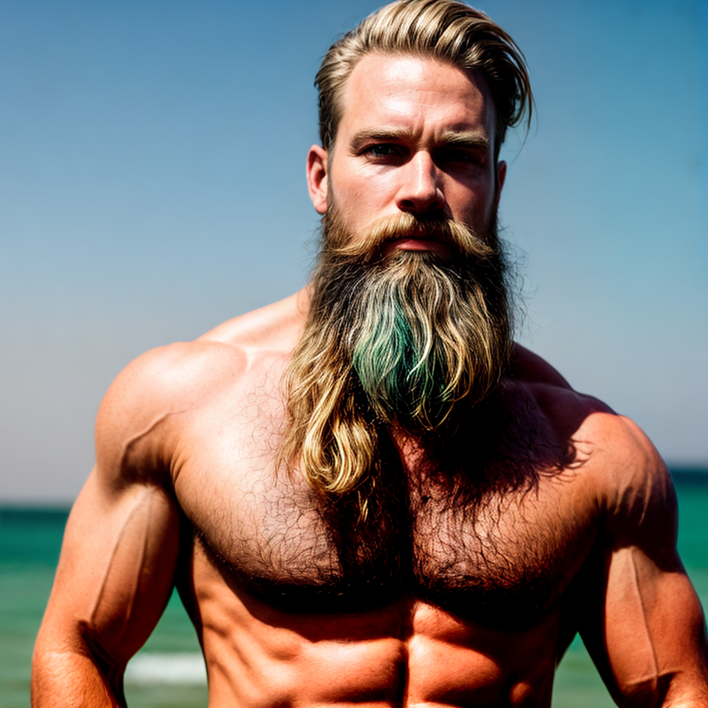 guy with full blond beard