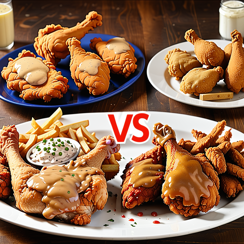 Delicious Fried Chicken Showdown: Classic vs. Flavorful Sauced ...