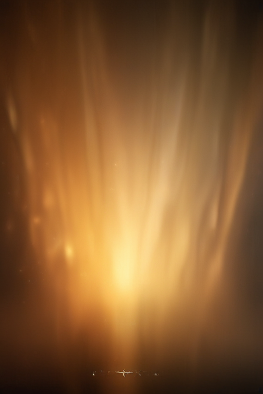 Radiant Flow of Warm Light Illuminating the Darkened Space Around It