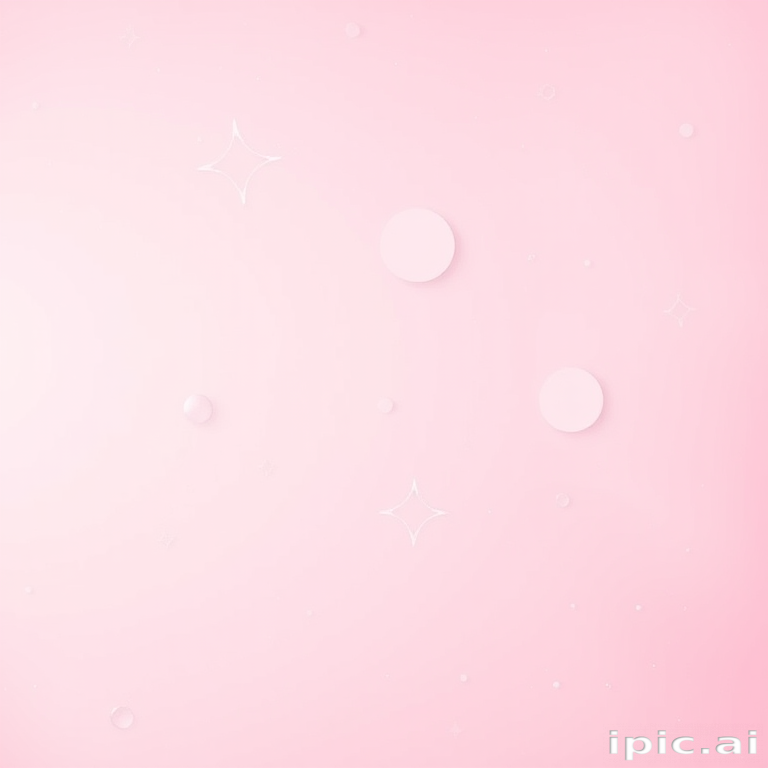 Soft Pink Background with Smooth Circles and Sparkling Elements for Design