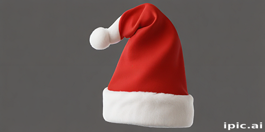 A Festive Red Santa Hat with White Fur Trim for Holiday Celebrations.