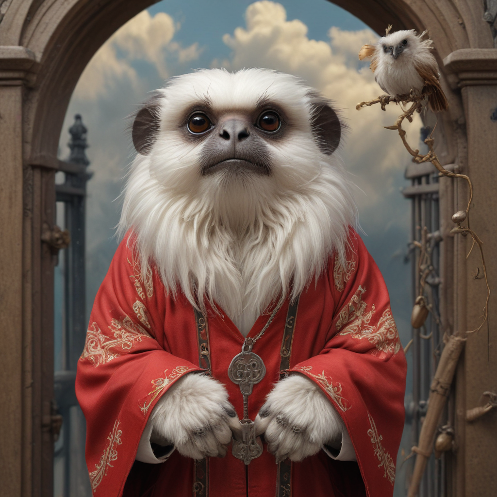 A REALISTIC "COTTON-TOP TAMARIN" GATEKEEPER CHARACTER WITH SCARLET ...