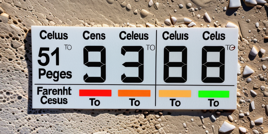 Temperature Display Board Showing Various Scales and Measurements in ...