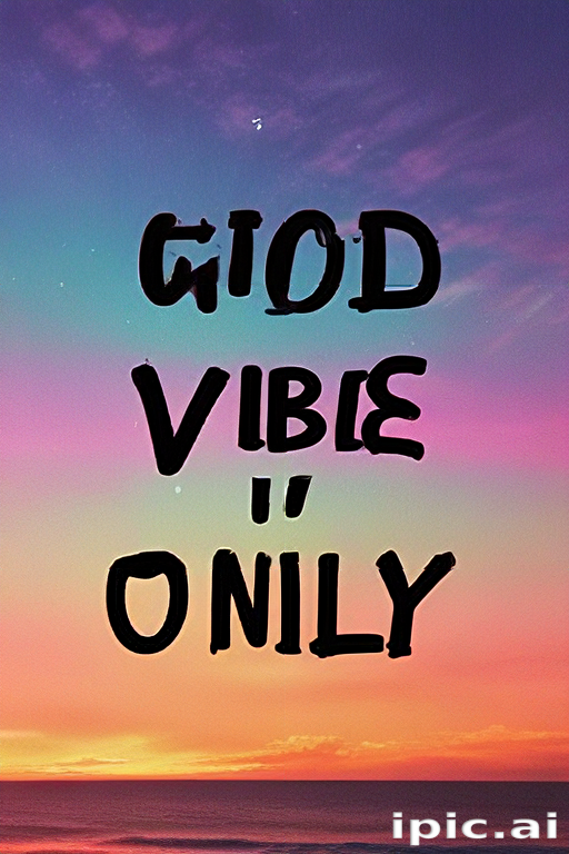 Embrace the Positive Energy with Good Vibes Only Message