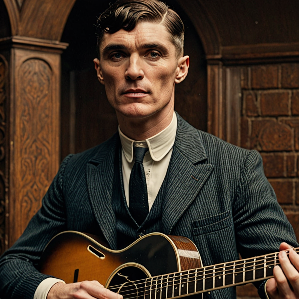 thomas shelby tocando guitarra