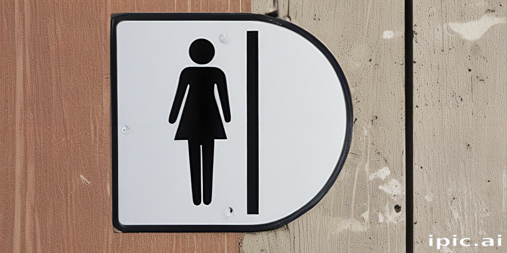 Sign Indicating Women's Restroom with Clear Visual Representation and ...
