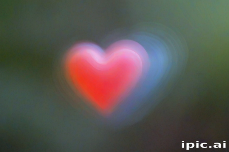 Softly Blurred Heart Shape Symbolizing Love and Affection in Nature