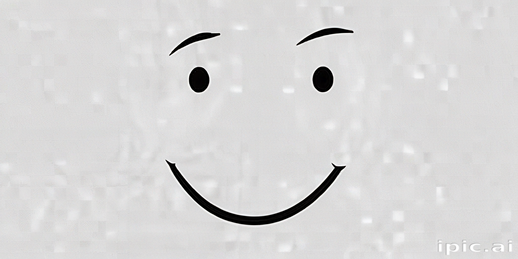 A Cheerful and Simple Cartoon Face with a Big Friendly Smile