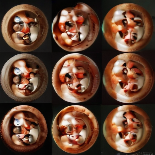 Abstract Art Exploration: A Collection of Unique Faces in Shells