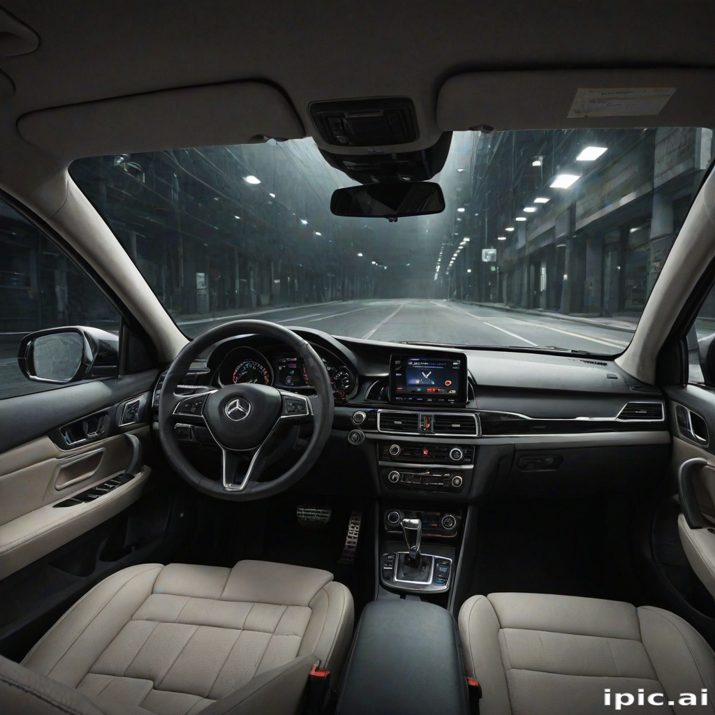 Modern Car Interior Showcasing Sleek Design and Advanced Technology ...