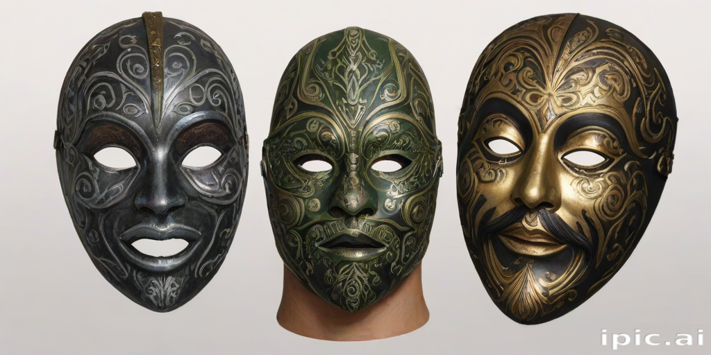 Intricately Designed Masks Showcasing Unique Artistic Styles and ...