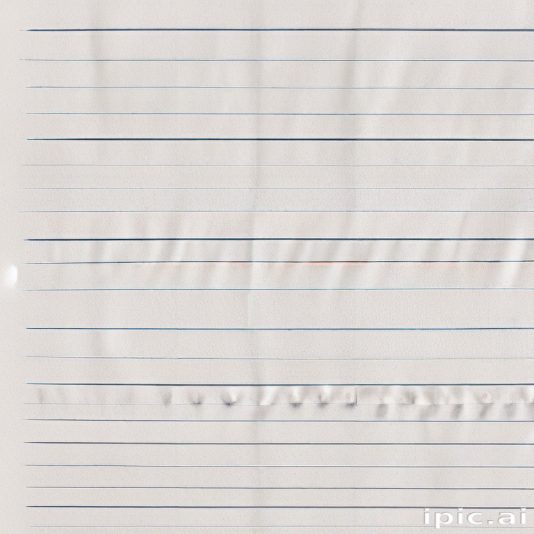 Close-Up View of a Blank Sheet of Lined Paper with Creases