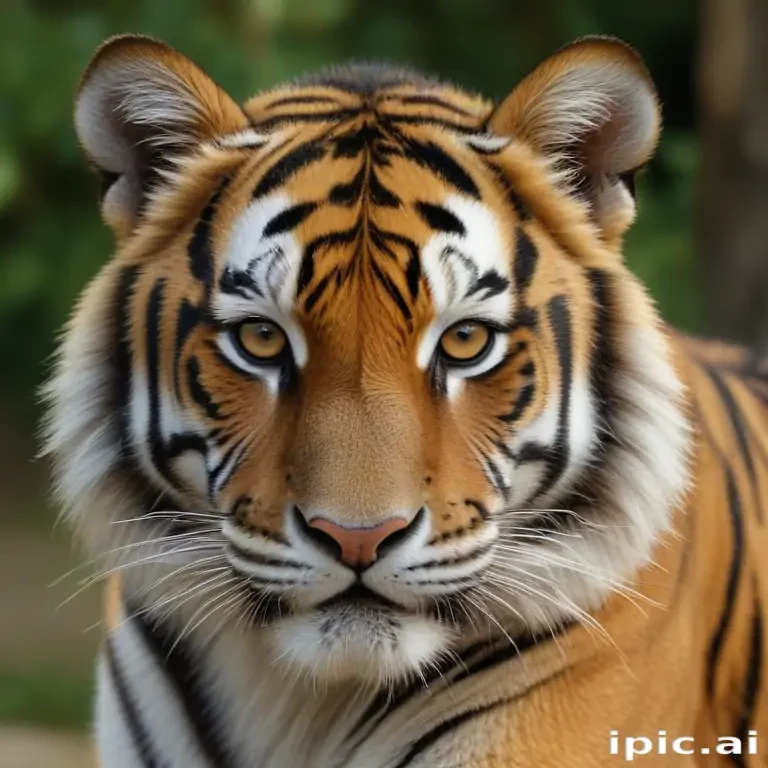 A Majestic Close-Up of a Beautiful Tiger in Its Natural Habitat