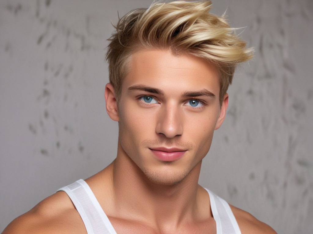 handsome blonde hair man