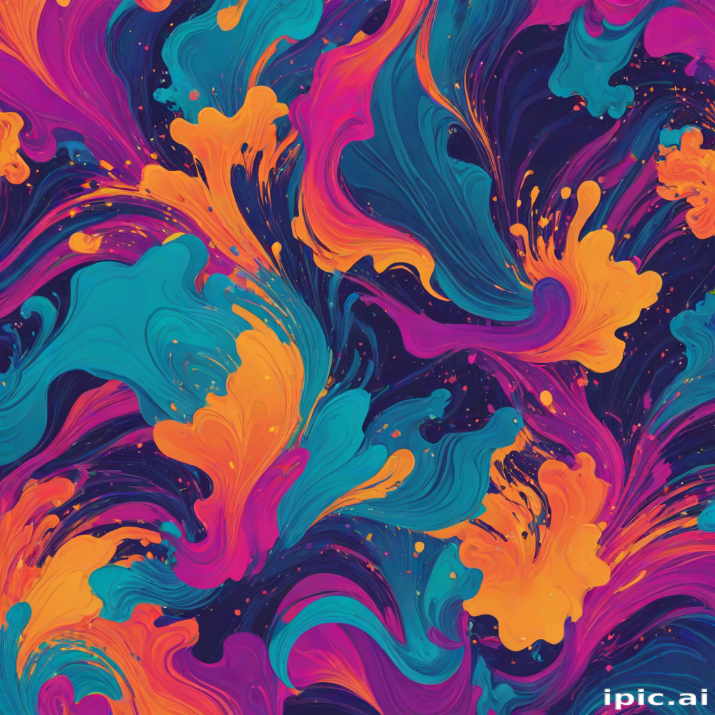 Vibrant Swirls of Colorful Paint Creating a Dynamic Abstract Background ...