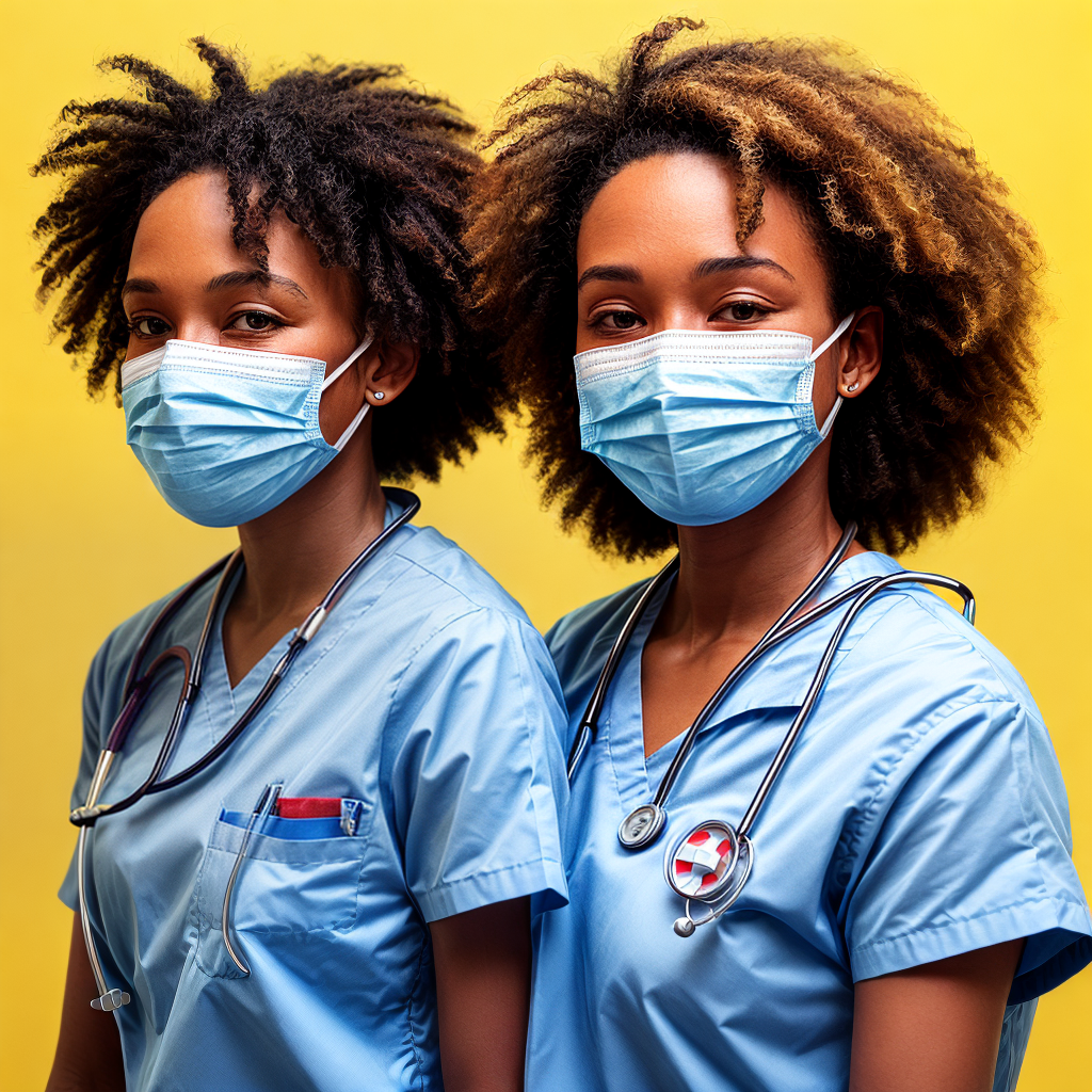 woman nurse with mask