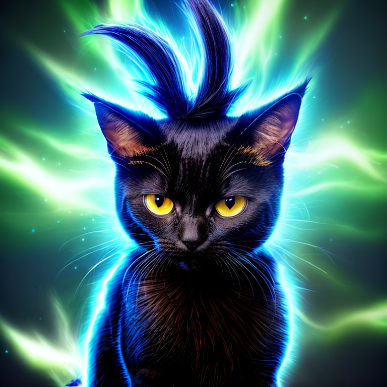 super saiyan cat