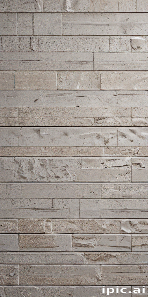 Textured Wall Design Featuring Light-Colored Stone Bricks in Horizontal ...