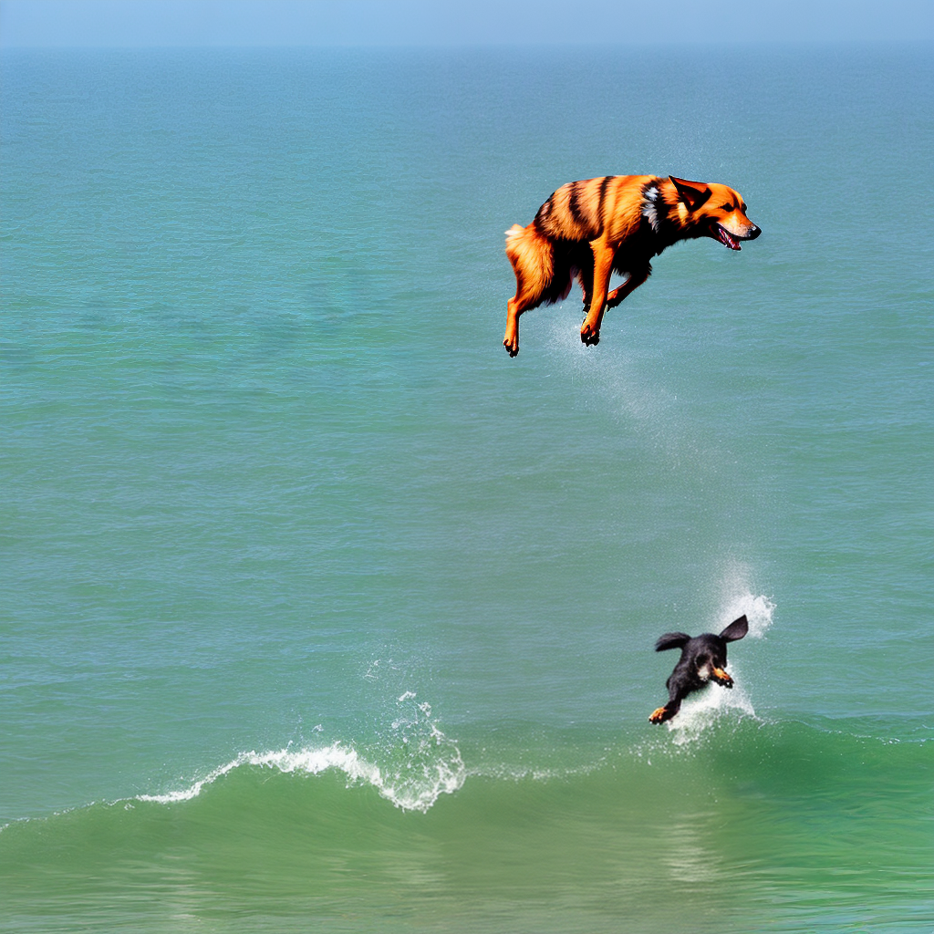 Real picture of a flying super dog