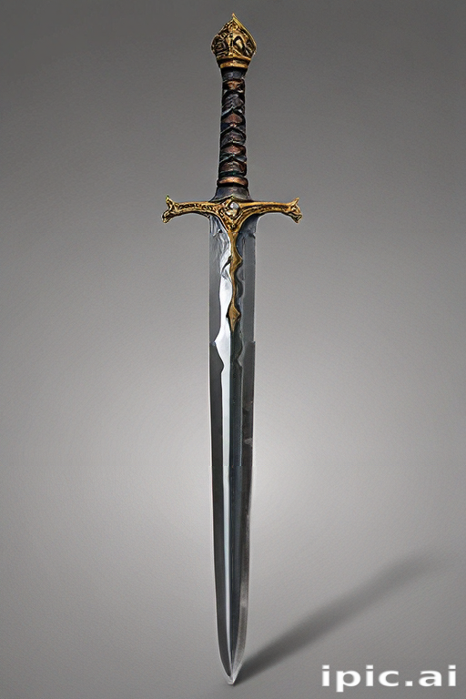 Exquisite Medieval Sword Displaying Intricate Design and Masterful ...
