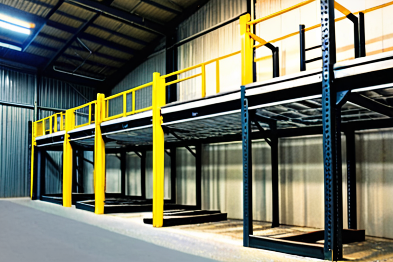mezzanine racks supported platform