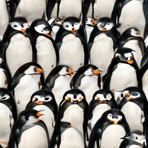 A Large Gathering of Penguins Huddled Together in Their Natural Habitat