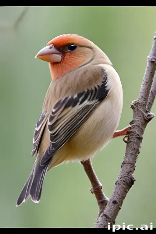 A Beautiful Finch Perched Gracefully on a Branch in Nature's Splendor.