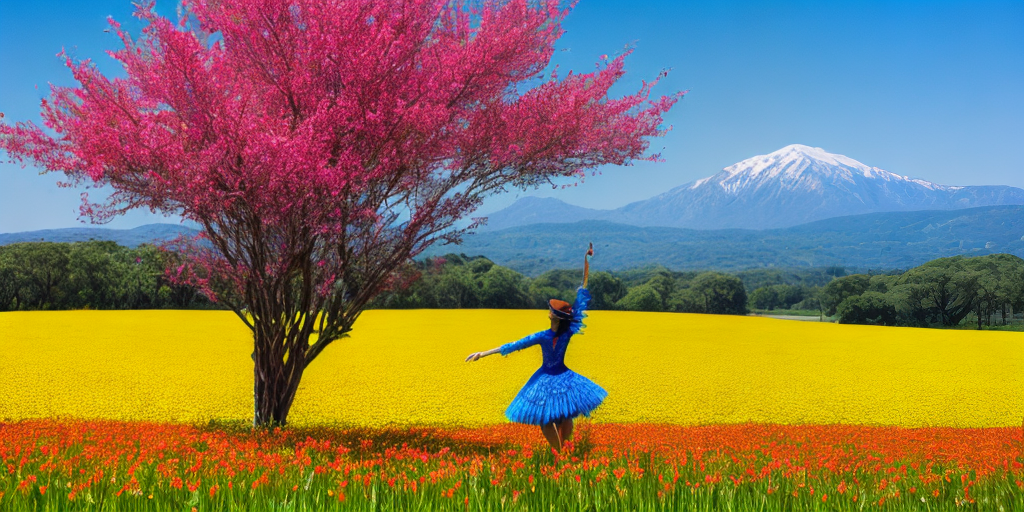 dancer and colors flower