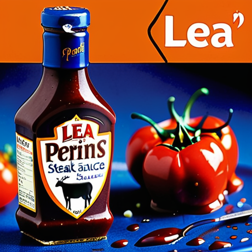 Delicious Lea & Perrins Steak Sauce Featuring Fresh Tomatoes on Table
