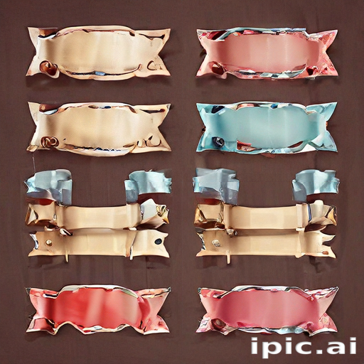 Colorful Decorative Candy Wrappers Arranged in an Artistic Pattern Display