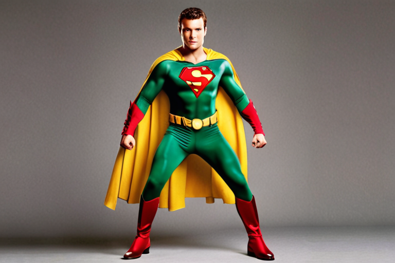 Vivek Ramaswamy as Chris O'Donnell as Robin full body from head to feet ...