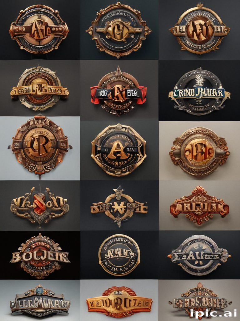 Creative Collection of Intricate Vintage Logos Featuring Unique ...