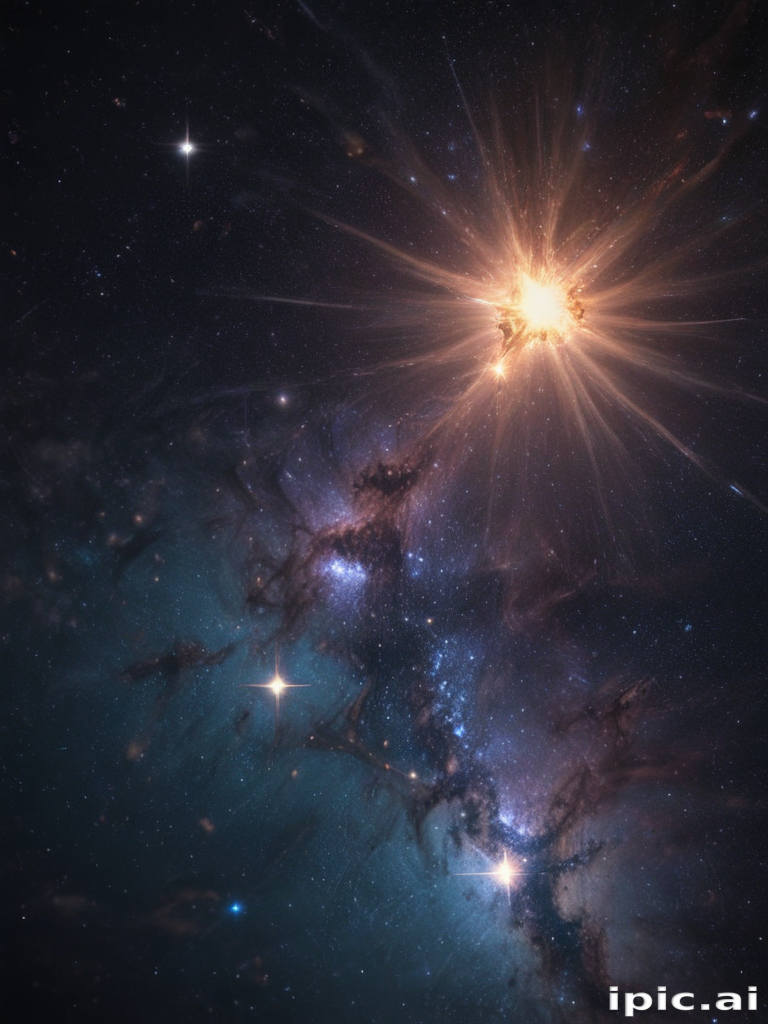 Celestial Explosion Illuminates the Vastness of the Cosmic Universe Above