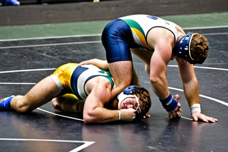College wrestling position