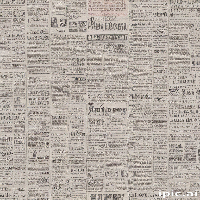 Vintage Newspaper Clippings Pattern Featuring Diverse Headlines and ...