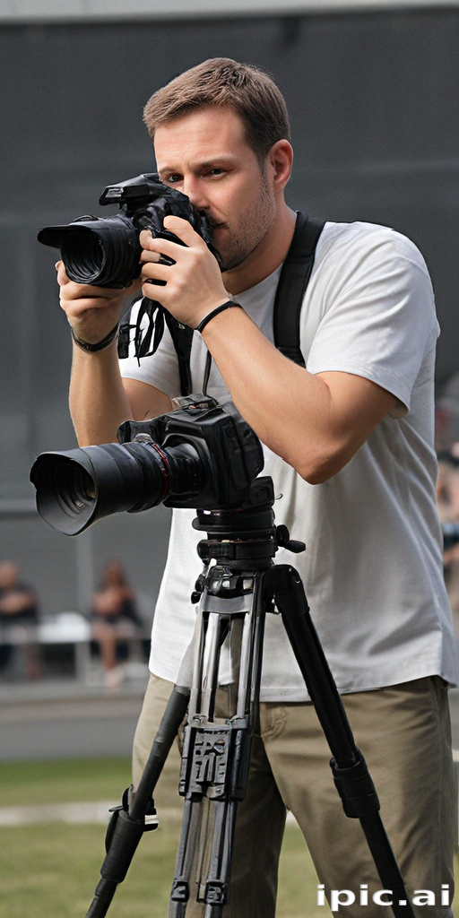 Dedicated Photographer Capturing Moments with Professional Cameras at ...