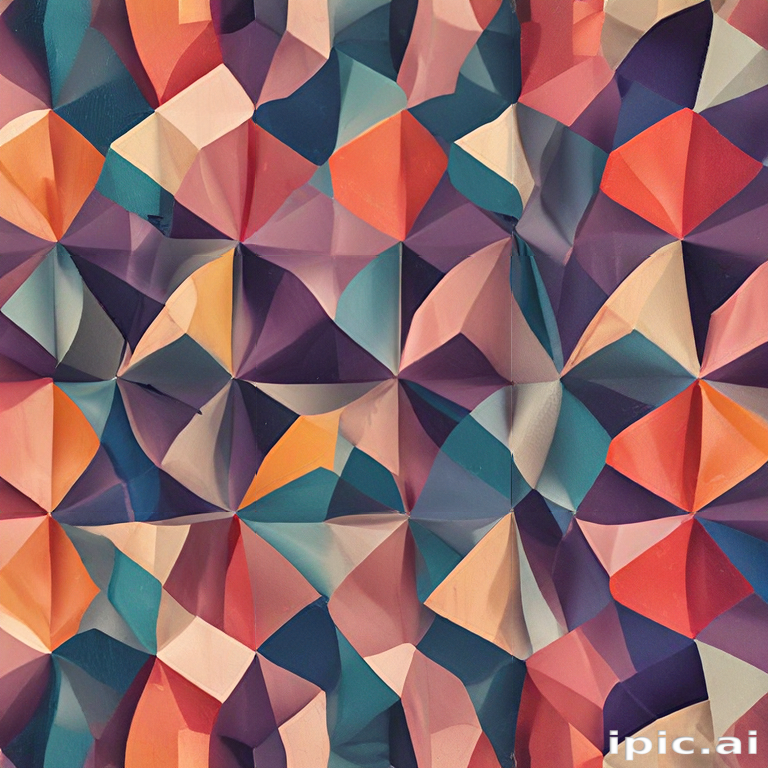 Colorful Geometric Patterns Creating an Abstract Three-Dimensional ...